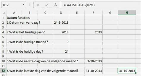 Tips Voor Excel Functie Datum