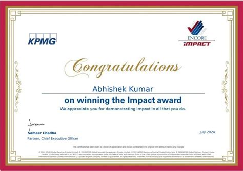 Abhishek Kumar On Linkedin Getting An Award From Leadership Always Feels Good