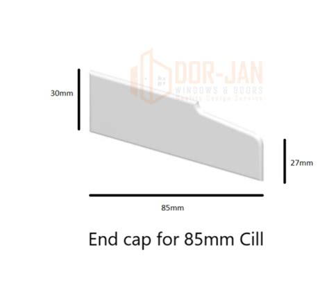 End Caps Cill Window Upvc Plastic External Sill Cover 85mm Stub 150mm
