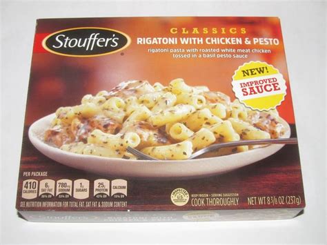 Stouffers Rigatoni With Chicken And Pesto Chicken Rigatoni Pesto