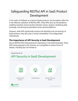 Safeguarding RESTful API In SaaS Product Development PDF
