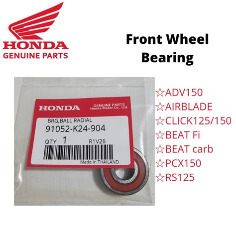Front Wheel Bearing Click I Beat Fi Carb Thailand Shopee