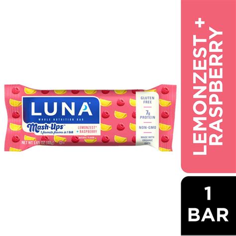 Luna Mash Ups Lemonzest Raspberry Whole Nutrition Bar 169 Oz