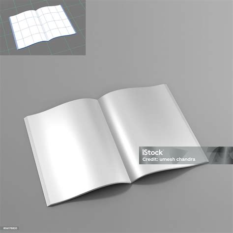 페이지 앞에 흰색 표면 관점 보기에 서 측면 빈 수직 책과 잡지 표지 서식 파일을 엽니다 3d 렌더링 그림입니다 0명에 대한
