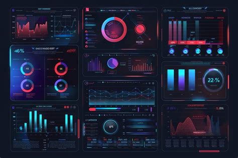 Toolkituiux Dashboard Infographic Template With Big Data Visualization Pie Charts Workflow Web