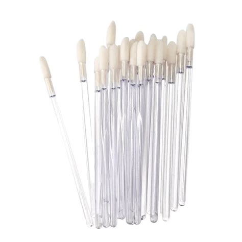 Barneys Disposable Doe Foot Angled Lip Gloss Brush Applicator 50 Pie