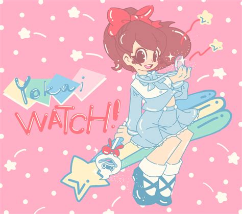 Whisper And Kodama Fumika Youkai Watch Drawn By Nonanamikudrop