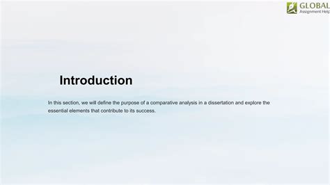 Essential Elements For A Great Dissertation Comparative Analysis Pptx