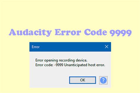 Audacity Error Code 9999 How To Fix It In Windows 10 11
