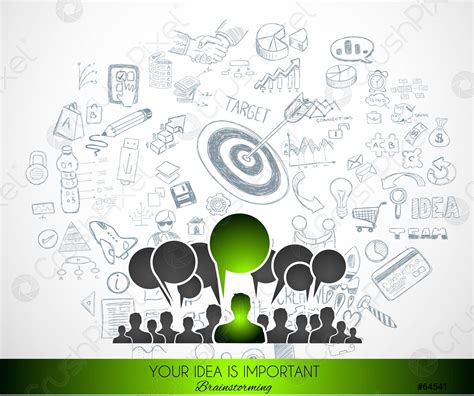 Teamwork Brainstorming Communication Concept Art Stock Vector