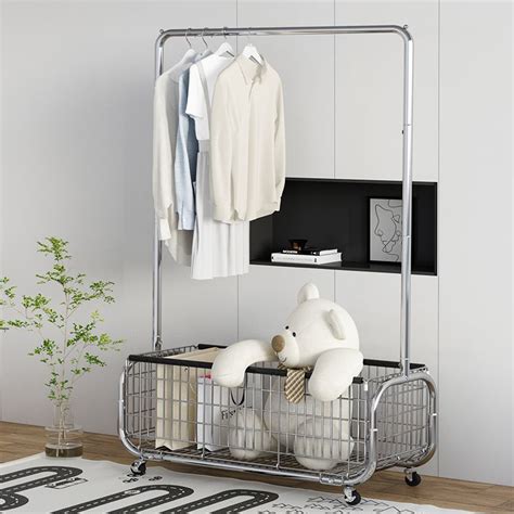 Giá Treo Quần Áo Inox Di Động Cao Cấp Sang Trọng Đơn Giản Lưu Trữ