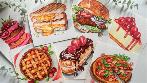 7 Day Watercolor Challenge 7 Days Of Realistic Watercolor Food