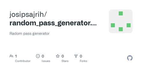 Github Josipsajrihrandompassgeneratorpy Radom Pass Generator