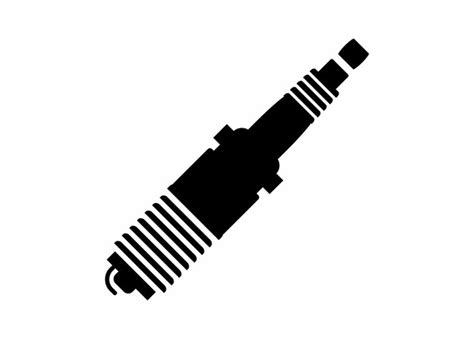 Premium Vector Spark Plug Simple Illustration In Black And White