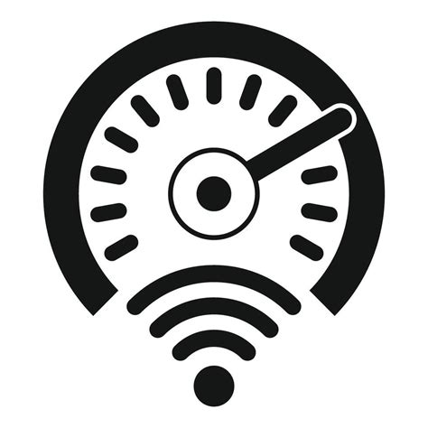 Speedometer Showing Internet Speed Wifi Icon Vector 49554509 Vector Art