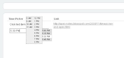 Oracle Apex Notebook Timepicker And APEX