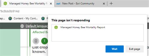 Survey Page Stops Responding After Adding Multiple Esri Community