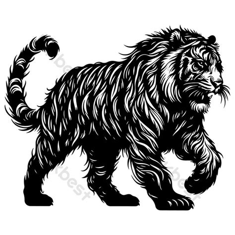 Angry Tiger Vector Artwork Png Images Eps Free Download Pikbest