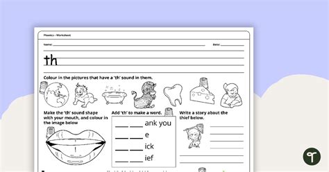 Digraph Worksheet Th Teach Starter Worksheets Library