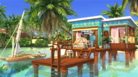 Mermaid Tiny House 🐬 The Sims 4 Speed Build No Cc Youtube