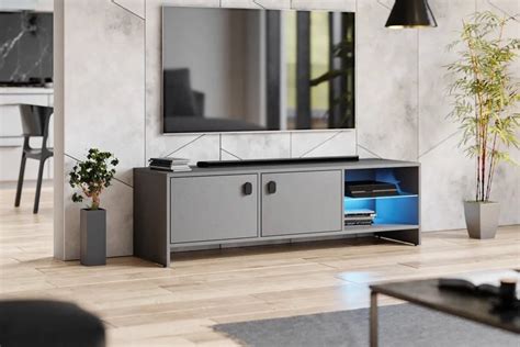 Db Möbel Lowboard Simba Led In Matt Weiß Grun Wotan Tv Schrank 140 X 40