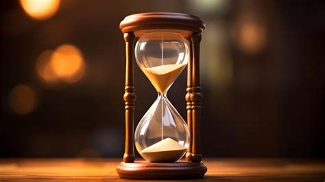 Premium Ai Image An Elegant Hourglass On A Glossy Table With A