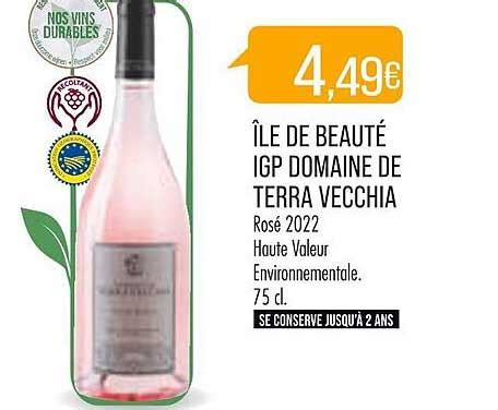 Promo île De Beauté Igp Domaine De Terra Vecchia Rosé 2022 chez Match