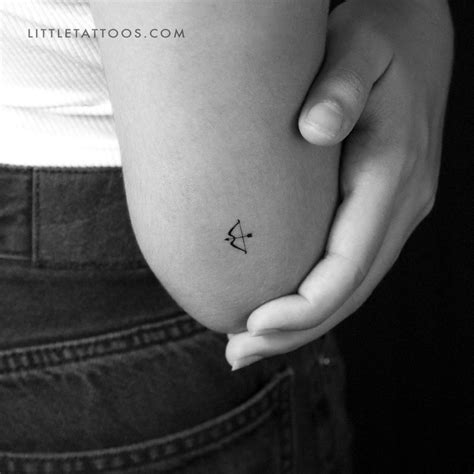 Tiny Bow And Arrow Temporary Tattoo Set Of 3 Little Tattoos
