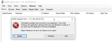 Support Tool Right Click In Beacon Exception BUG FIX