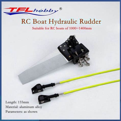 tfl rc boat hydraulic rudder 155mm simulation low resistance rudder for