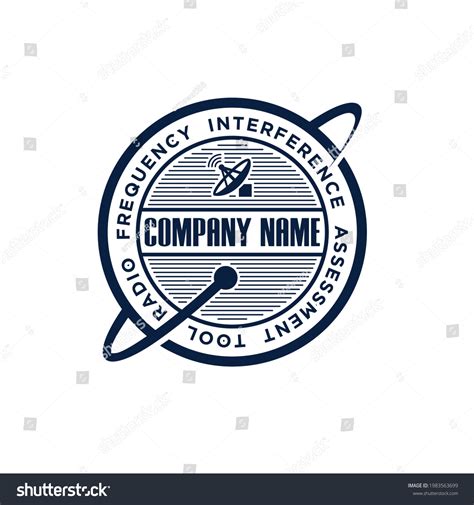 Radio Frequency Vector Logo Stamp Stock Vector Royalty Free