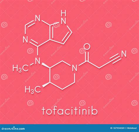 Tofacitinib Molecule Structural Chemical Formula Ball And Stick Model