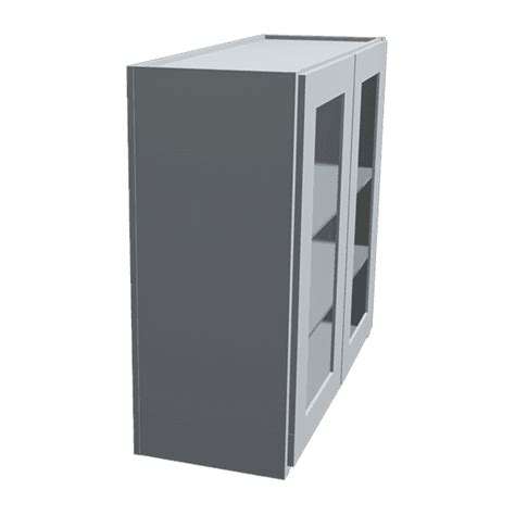 30 Tall Double Glass Door Wall Cabinet Abcabinetry