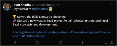 Prem Khodke On Linkedin Daysofdsa Coding Learninpublic Dsa