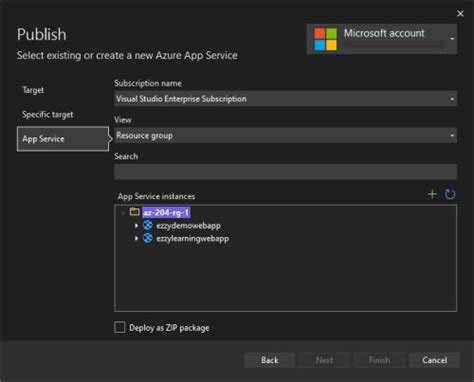 Create Azure App Service From Visual Studio