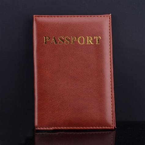 1pc Passport Abdeckung PU Leder ID Halter Dokument Grandado