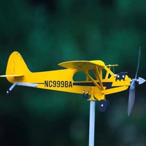 Piper J3 Cub Airplane Weathervane Handmade Piper J3 Cub Airplane