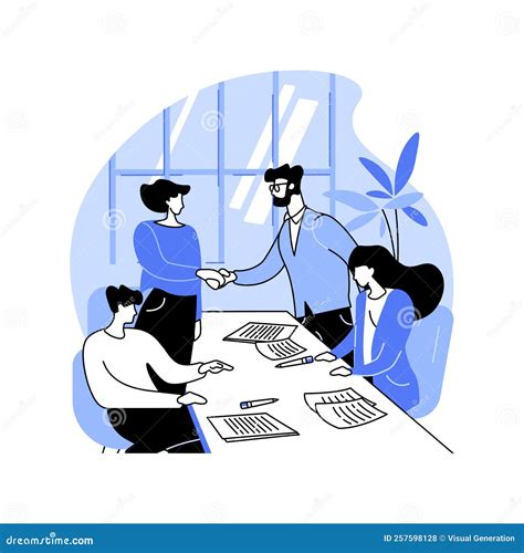 Business Negotiations Isolated Cartoon Vector Illustrations Stock Vector Illustration Of
