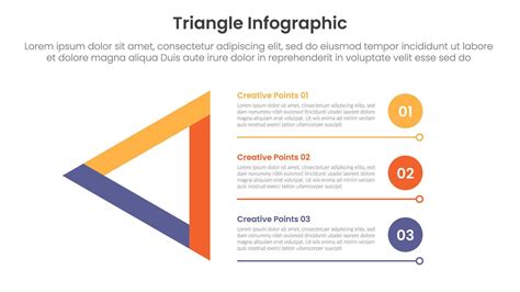 Triangle Base Shape Infographic Template Banner With Sharp Triangle And Circle Point List With