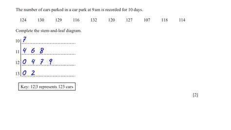 Stem And Leaf Diagrams Past Paper Questions For IGCSE Cambridge