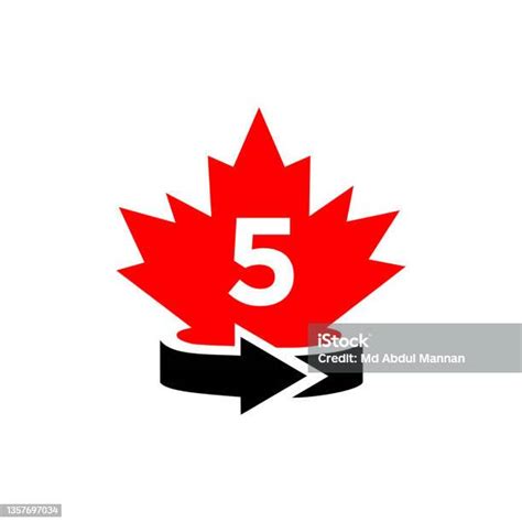 Conception Du Logo De La Feuille Dérable Canadienne Sur Le Modèle De
