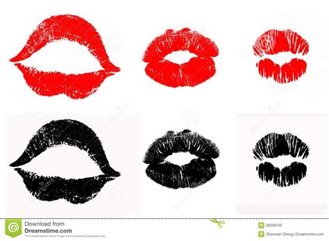 Lip Print Lipstick Kiss This Is A Set Of Isolated Lip Print Lipstick