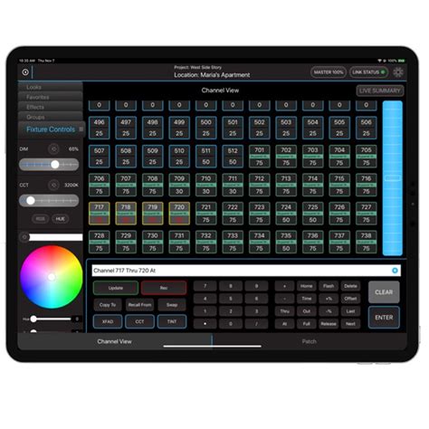 IPad With Blackout Lighting Console Firebug Lighting