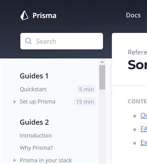 self contained sections · issue 637 · prisma docs · github