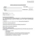 Speech And Language Report Template 1 TEMPLATES EXAMPLE TEMPLATES EXAMPLE