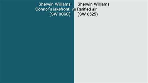 Sherwin Williams Connors Lakefront Vs Rarified Air Side By Side Comparison