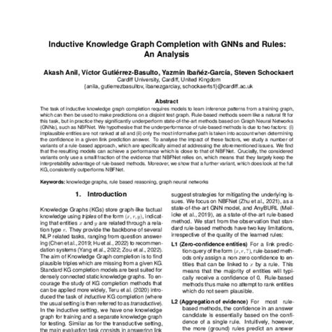 Inductive Knowledge Graph Completion With Gnns And Rules An Analysis Acl Anthology