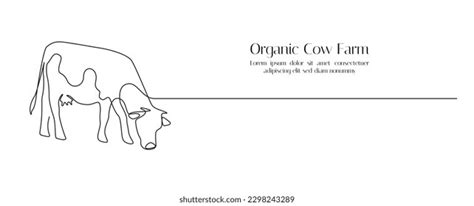 Cow Eats Grass One Continuous Line Stock Vector Royalty Free 2298243289 Shutterstock
