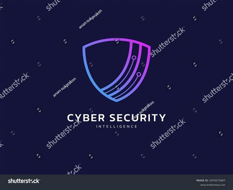 Cyber Security Intelligence Data Protection Shield Stock Vector Royalty Free 2470273407