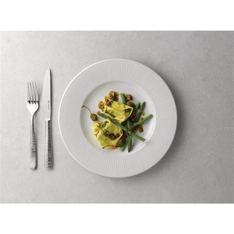 Churchill Bamboo Dk410 Footed Plates White 304mm Pack Of 12